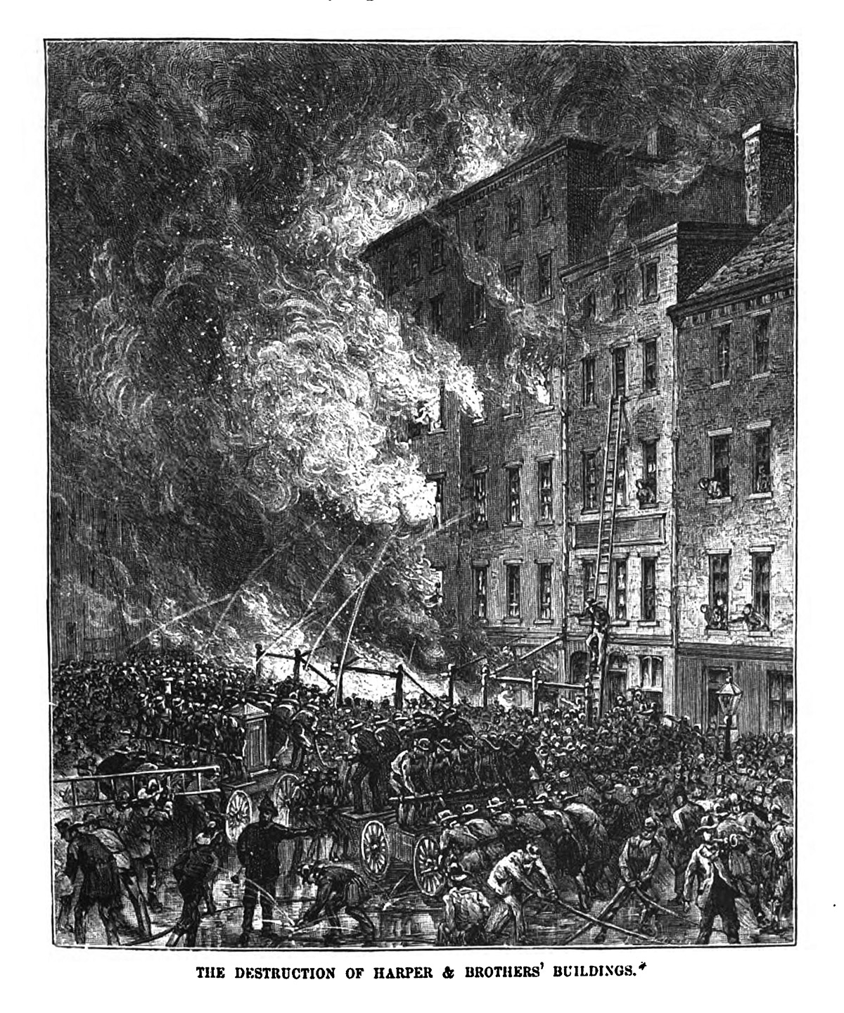 1853: The Harper & Brothers New York City office suffers a destructive ...